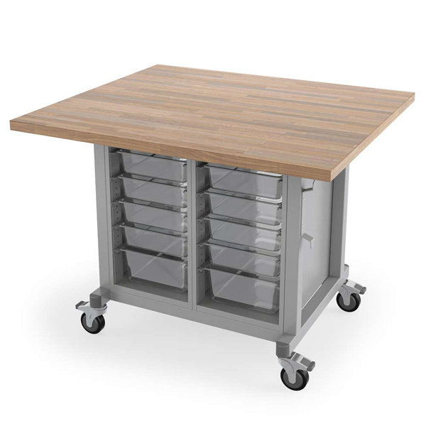 Haskell Education Explorer Maker Table With 2 Bin Storage Modules With Bins | Wayfair